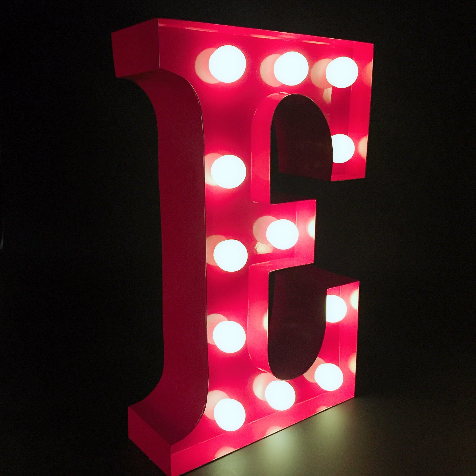 Hand Made 9metal Handmade A-Z Red Letters Light up - Etsy