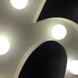 12”metal White No.6 Marquee Letter Marquee Light Light up Number Six ...