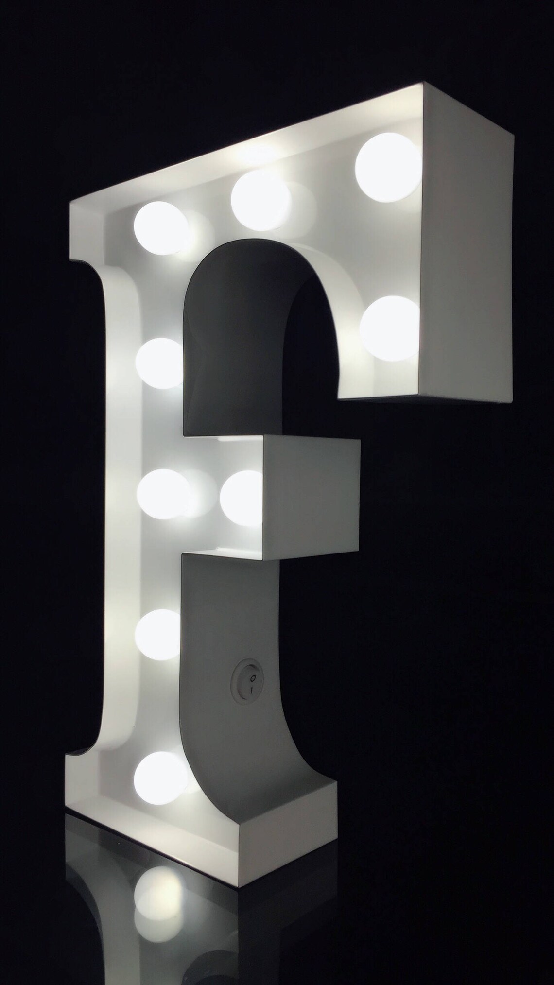 Metal White Initial Letter F Marquee Letter Light - Etsy