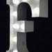 Metal White Initial Letter F Marquee Letter Light 9"height Light up ...