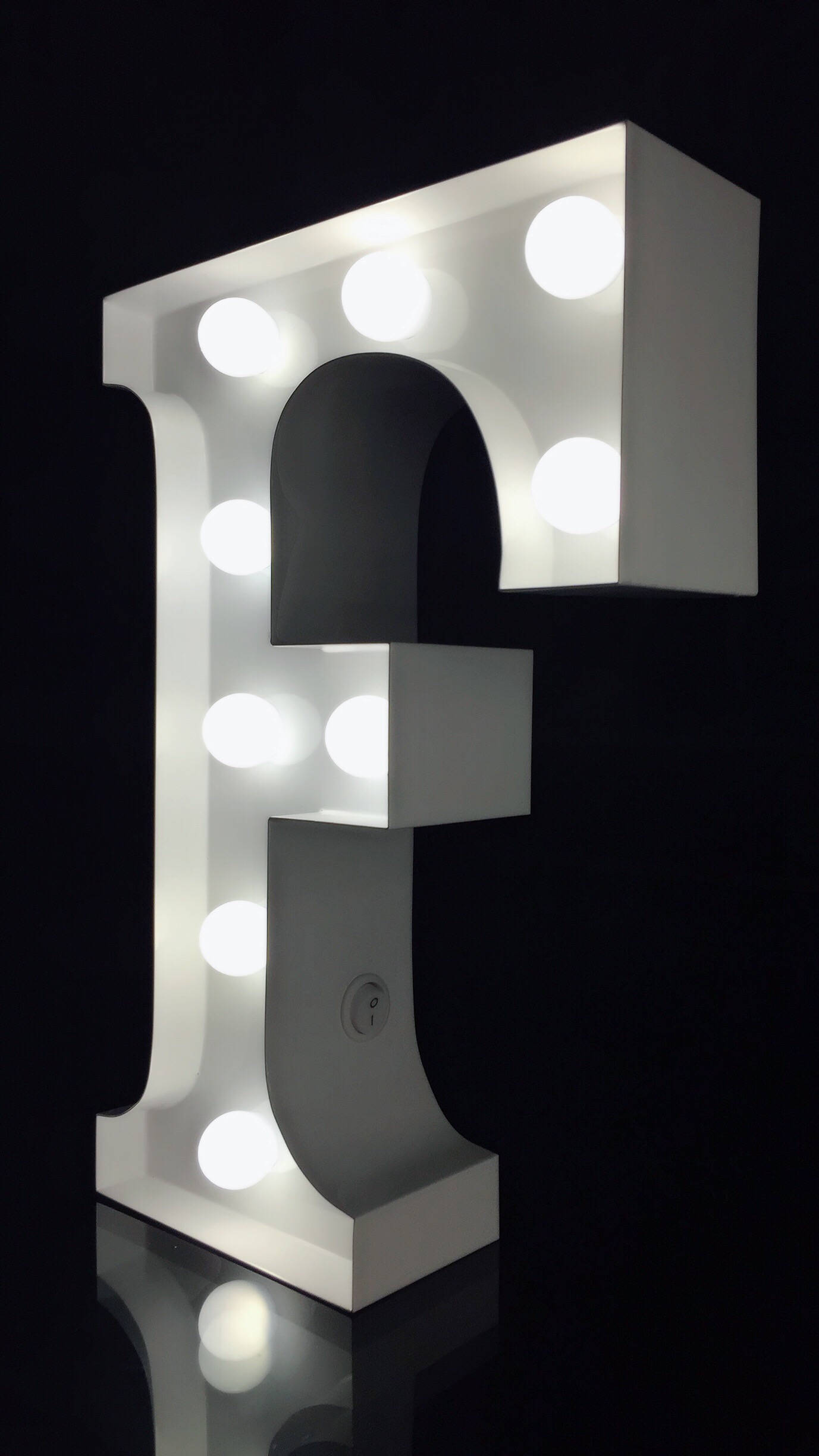 Metal White Initial Letter F Marquee Letter Light 9height Light up ...