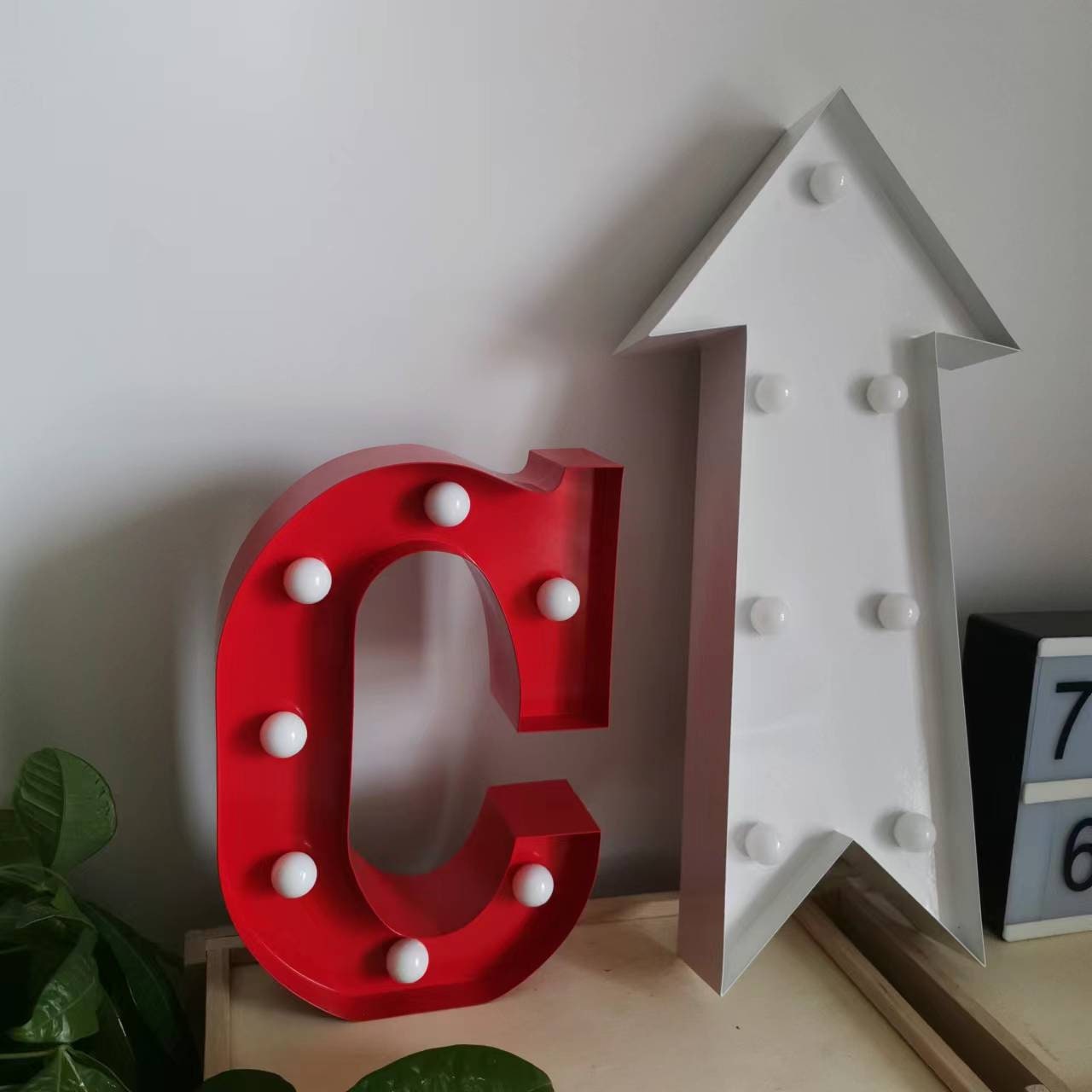 9metal Handmade A-Z Red Letters Light up Alphabet - Etsy