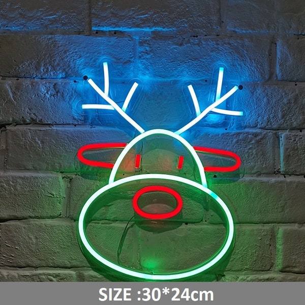 Led Lighted Reindeer Christmas Porch Sign - Etsy