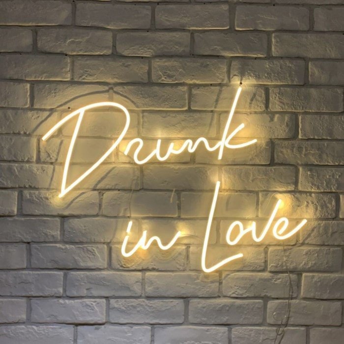 Drunk in Love Light up Letters Neon Sign With Acrylic Board Custom Neon ...