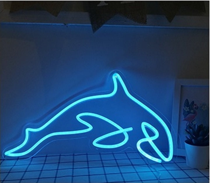 Dolphin Neon Sign Neon Light Dolphin Decor Led Neon Decor Home - Etsy