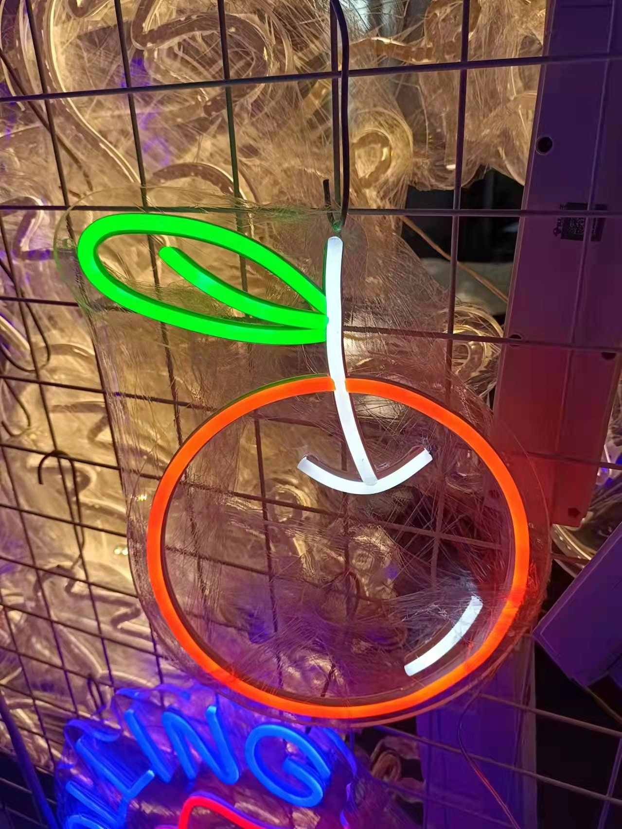 LED Orange Tangerine Acrylic Neon Sign Fruit Shop Neon Decor - Etsy