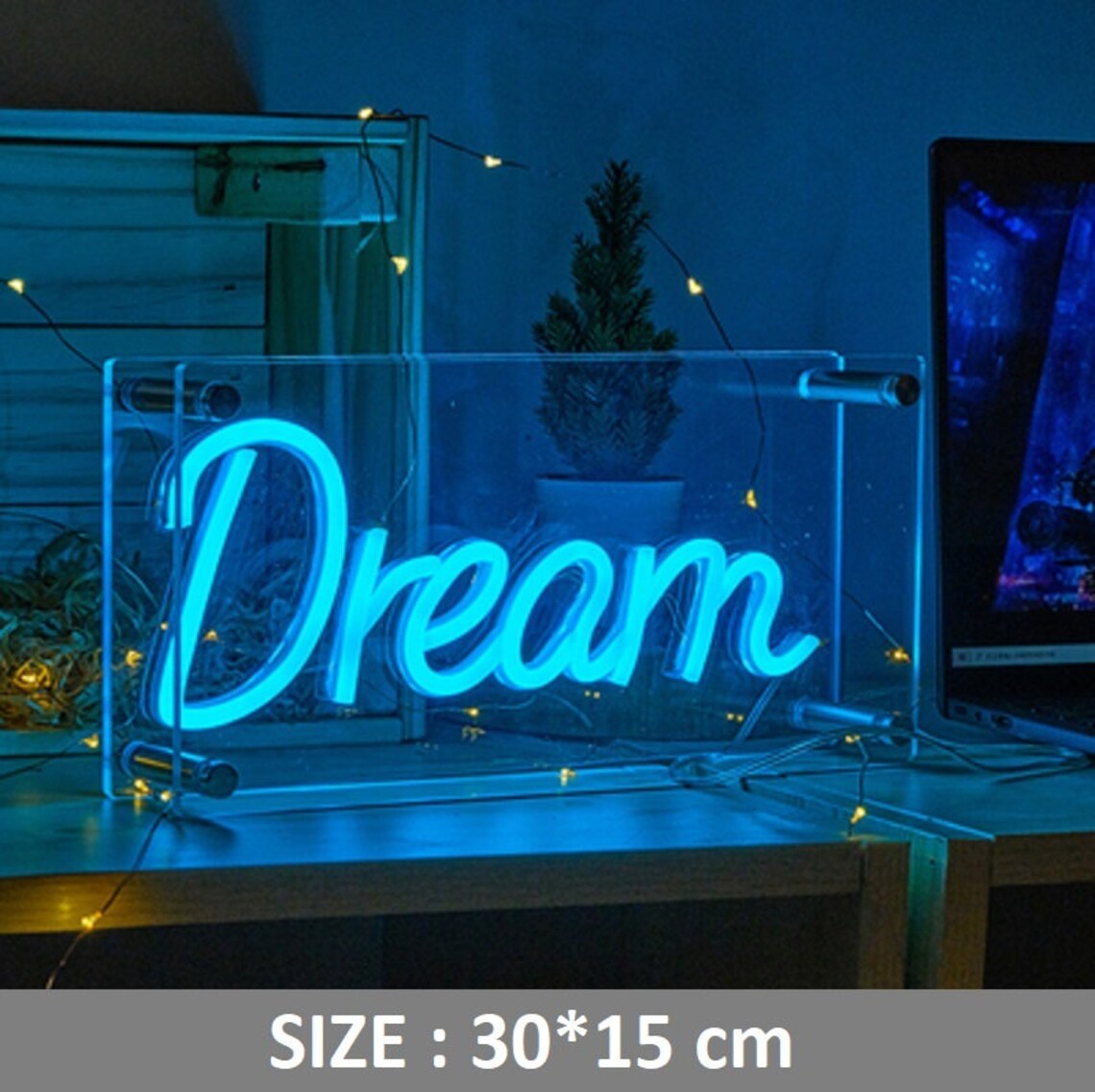 Dream Letters Neon Sign Neon Box Neon Decor Custom Neon Home Bedroom ...