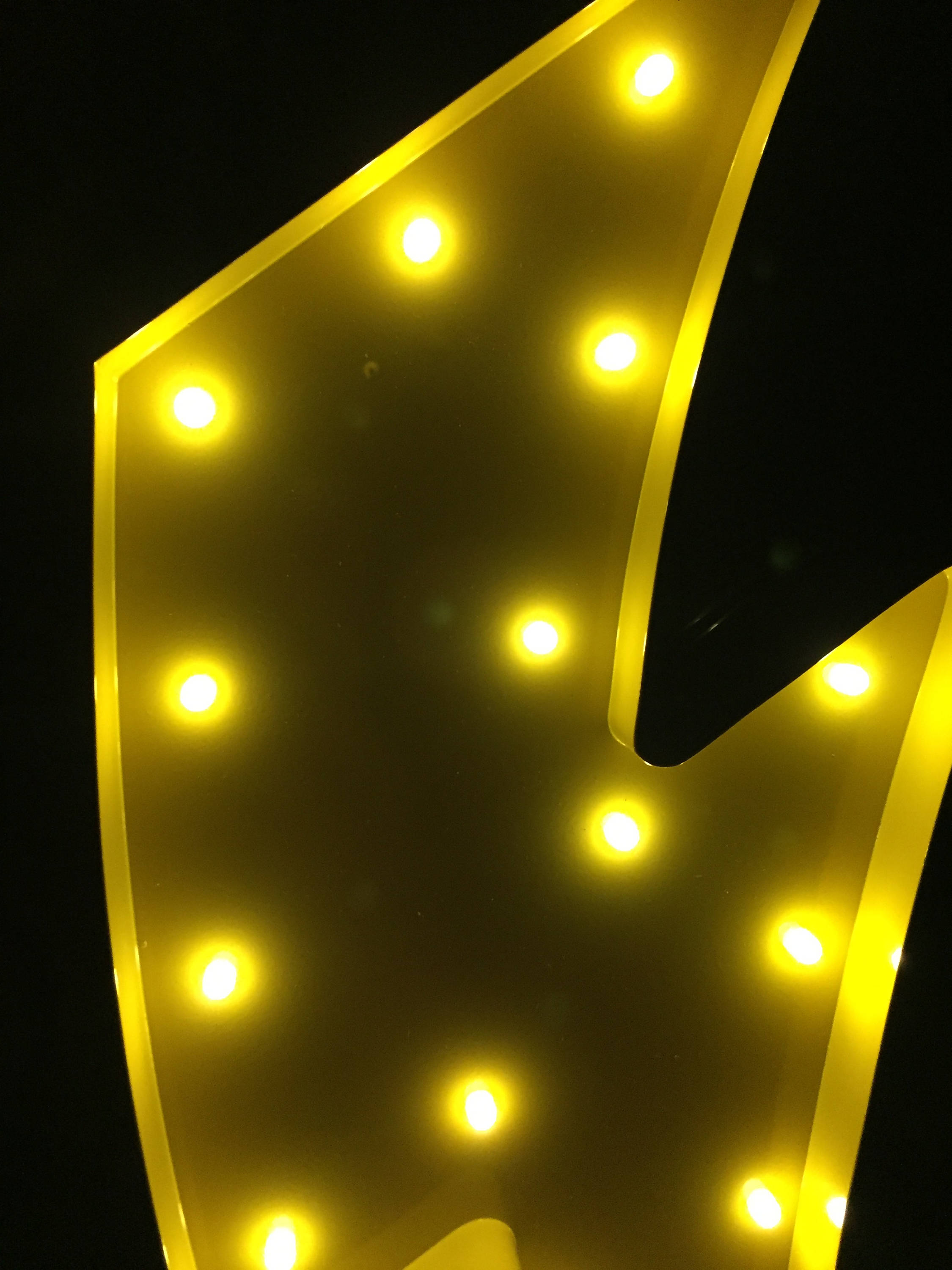 15 LED Light Yellow Thunder Flash Lighting Sign Battery - Etsy