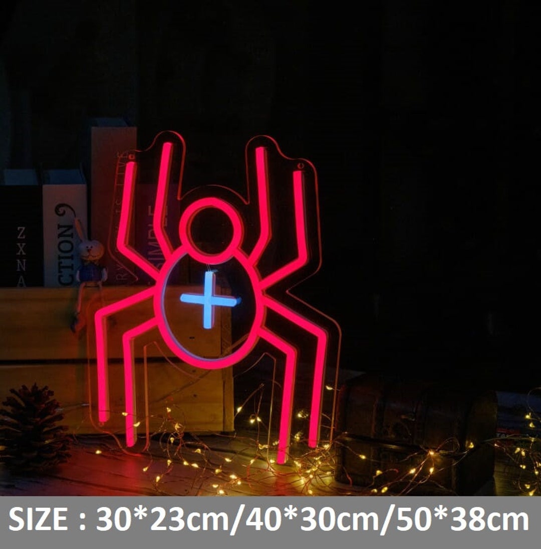 Halloween Neon Sign Spider Neon Sign Halloween Decor Halloween Light - Etsy
