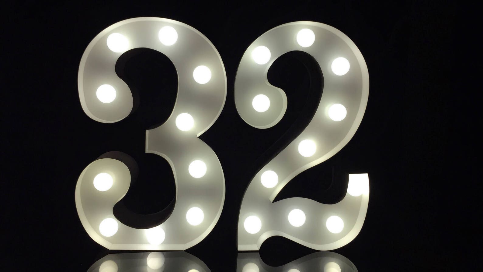 12”metal White No.2 Marquee Letter Marquee Light Light up Number Two ...