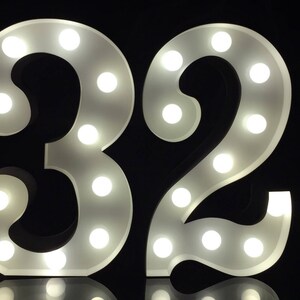 12”metal White No.2 Marquee Letter Marquee Light Light up Number Two ...
