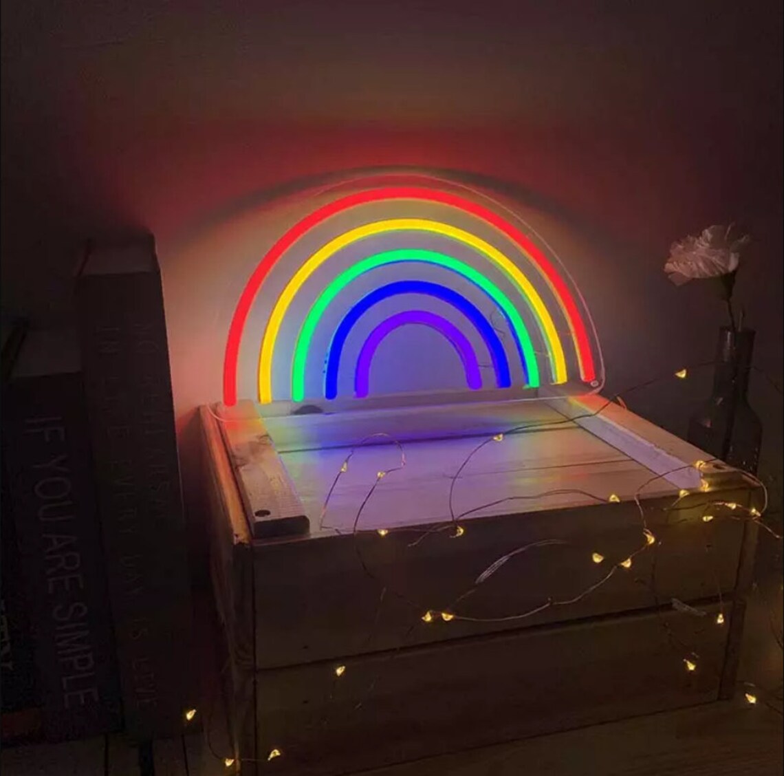 Mini Rainbow Neon Sign With Acrylic Plate 5V USB Powered - Etsy