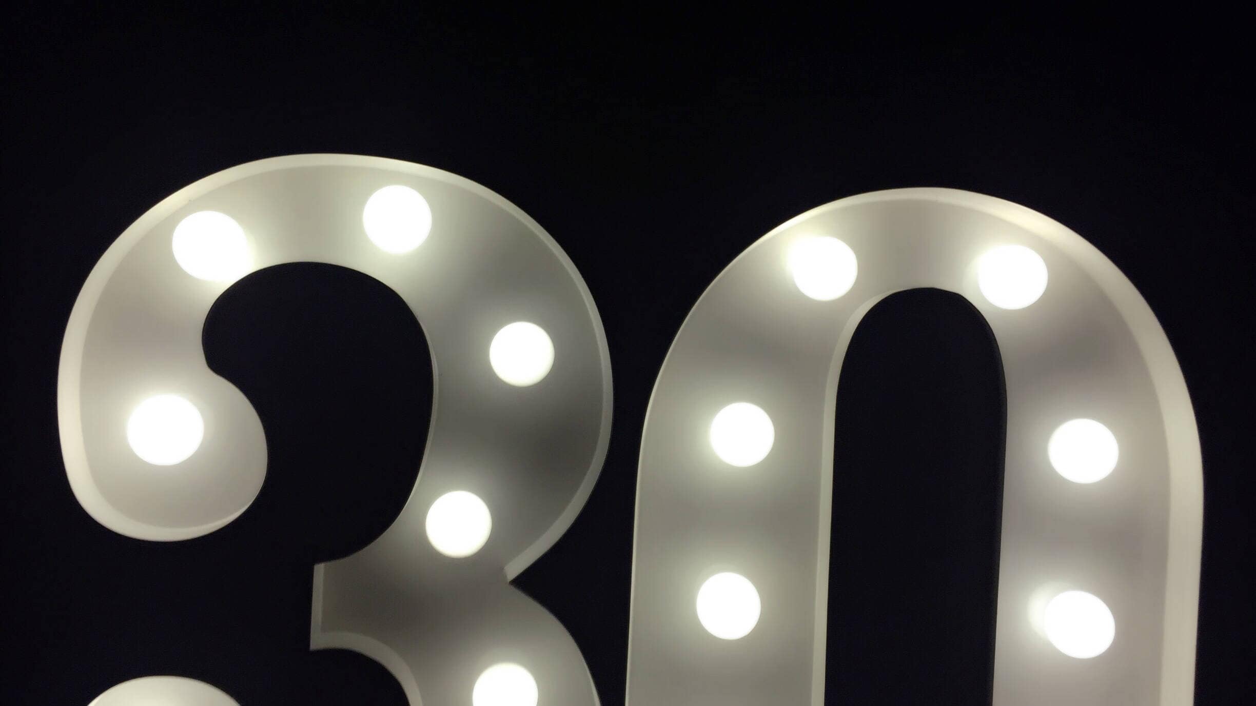 12metal Marquee Number 30-39 Light up Number Thirty Home - Etsy UK