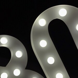 12"metal Light up Numbers Party Marquee Number 80-89 Home Party Bedroom ...