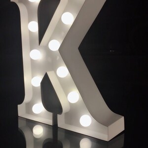 Metal White Letter K Marquee Letter Light 9"height Light up Alphabet ...