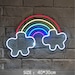 Rainbow Cloud Neon Sign With Acrylic Plate USB Powered Neon Bedroom ...