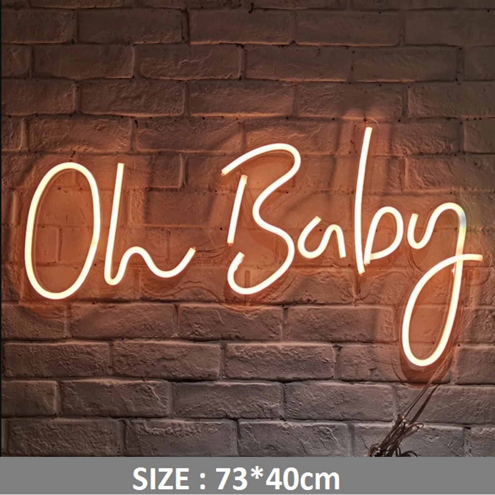 Oh Baby Light up Neon Letters Neon Sign Party Neon Decor - Etsy