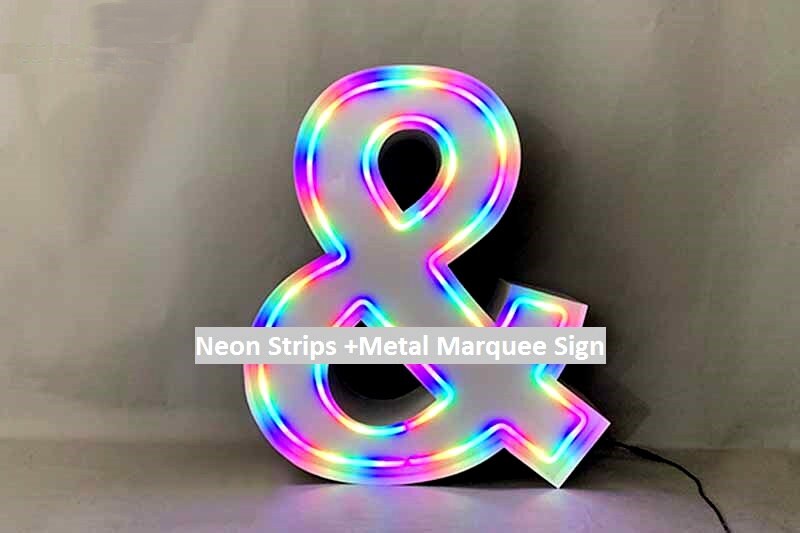 24 Metal Marquee Sign RGB Neon Sign Maple Neon Light - Etsy