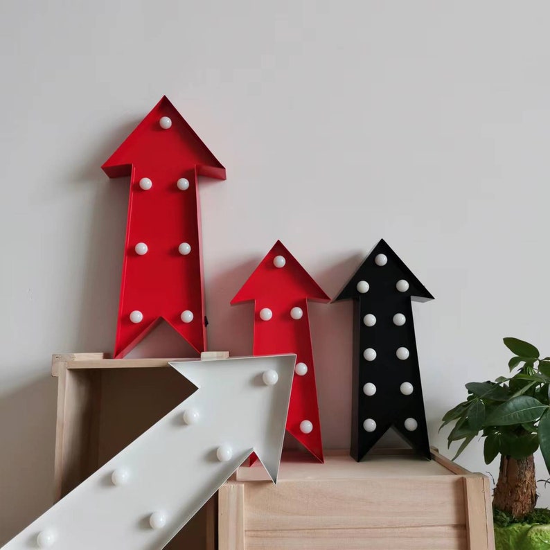 Custom 36 Inch Metal Red Arrow Light Arrow Sign Marquee Signs - Etsy