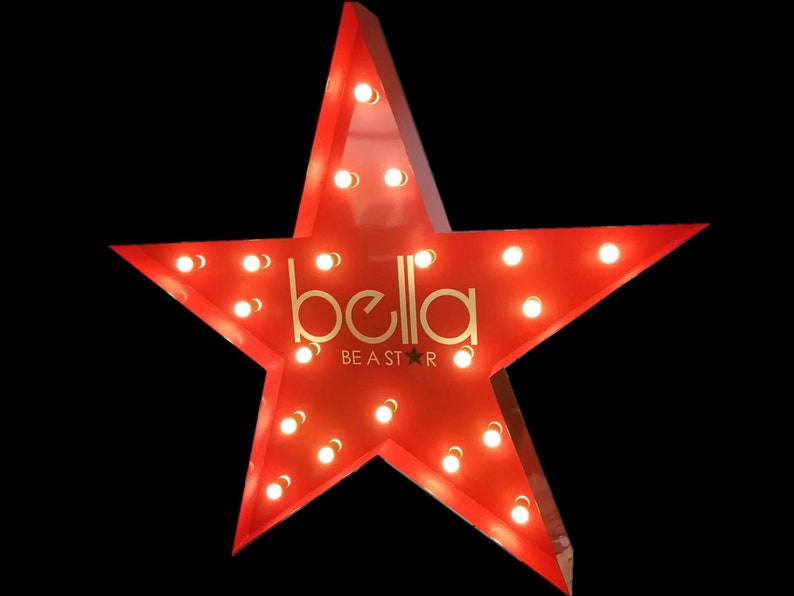 15-36" Metal White Star Marquee Sign Light up Star Light Indoor Outdoor ...