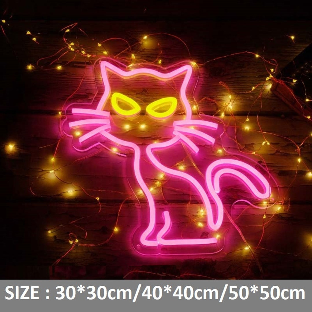 Cat Neon Sign, Children's Room Decor, USB Powered - Etsy