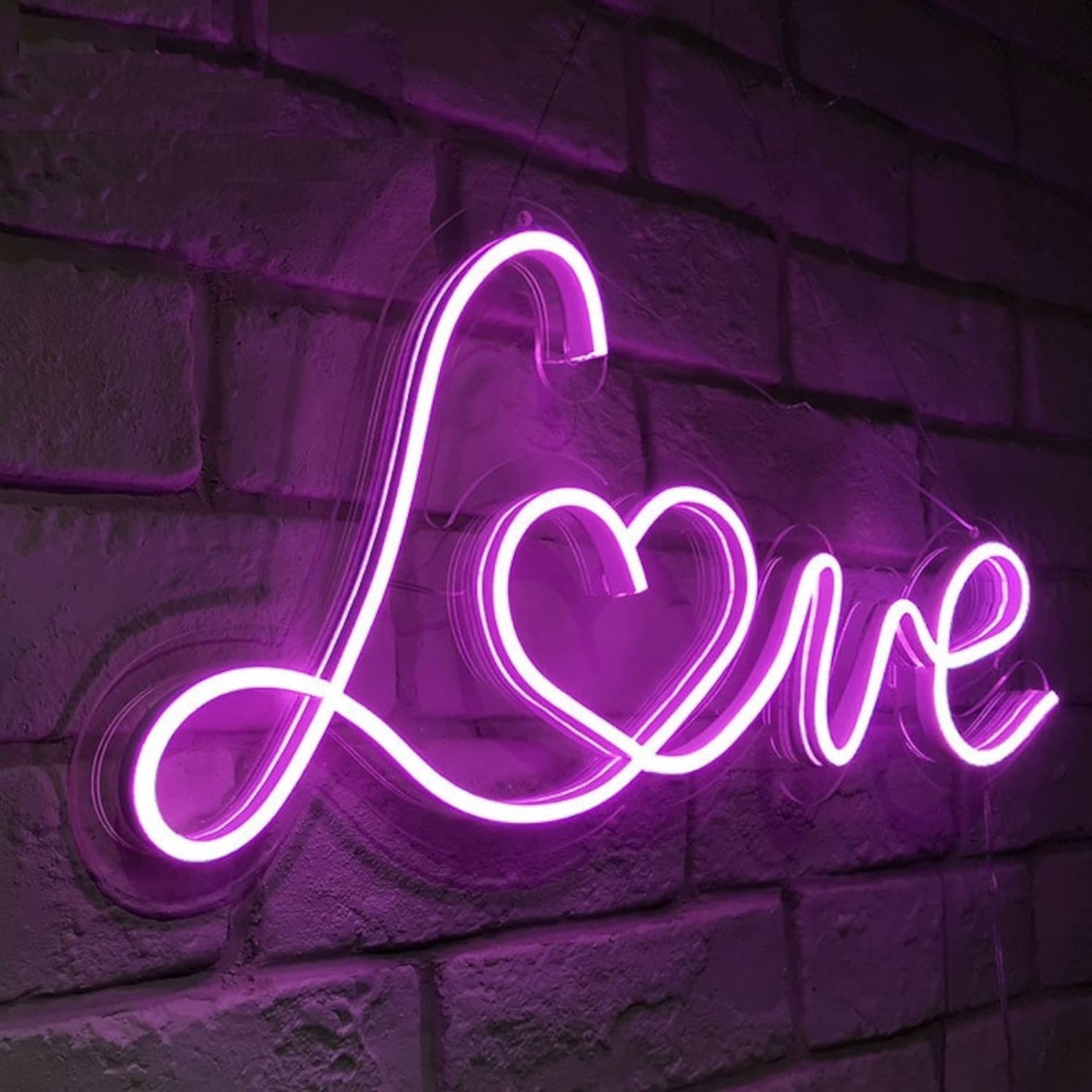 Love Neon Letters Neon Sign With Acrylic Plate Christmas Neon - Etsy