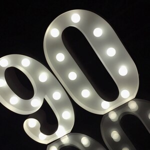 12"metal Party Number 90-99 Light up Number Ninety Home Party Bedroom ...