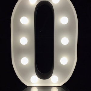 Metal White O Marquee Letter Light 9"height Light up Alphabet Letter ...