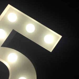 12”metal White No.5 Marquee Letter Marquee Light Light up Number Five ...