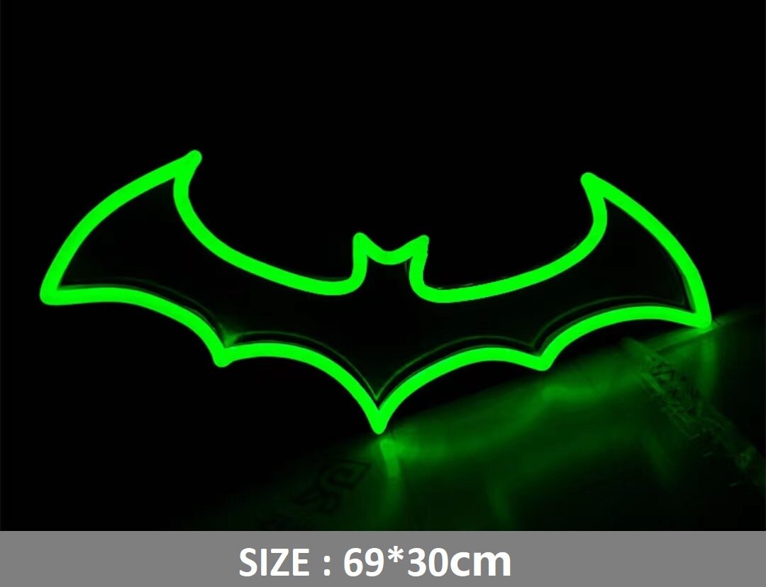 Bat Neon Sign Flying Bat Neon Sign Custom Acrylic Neon Decoration ...