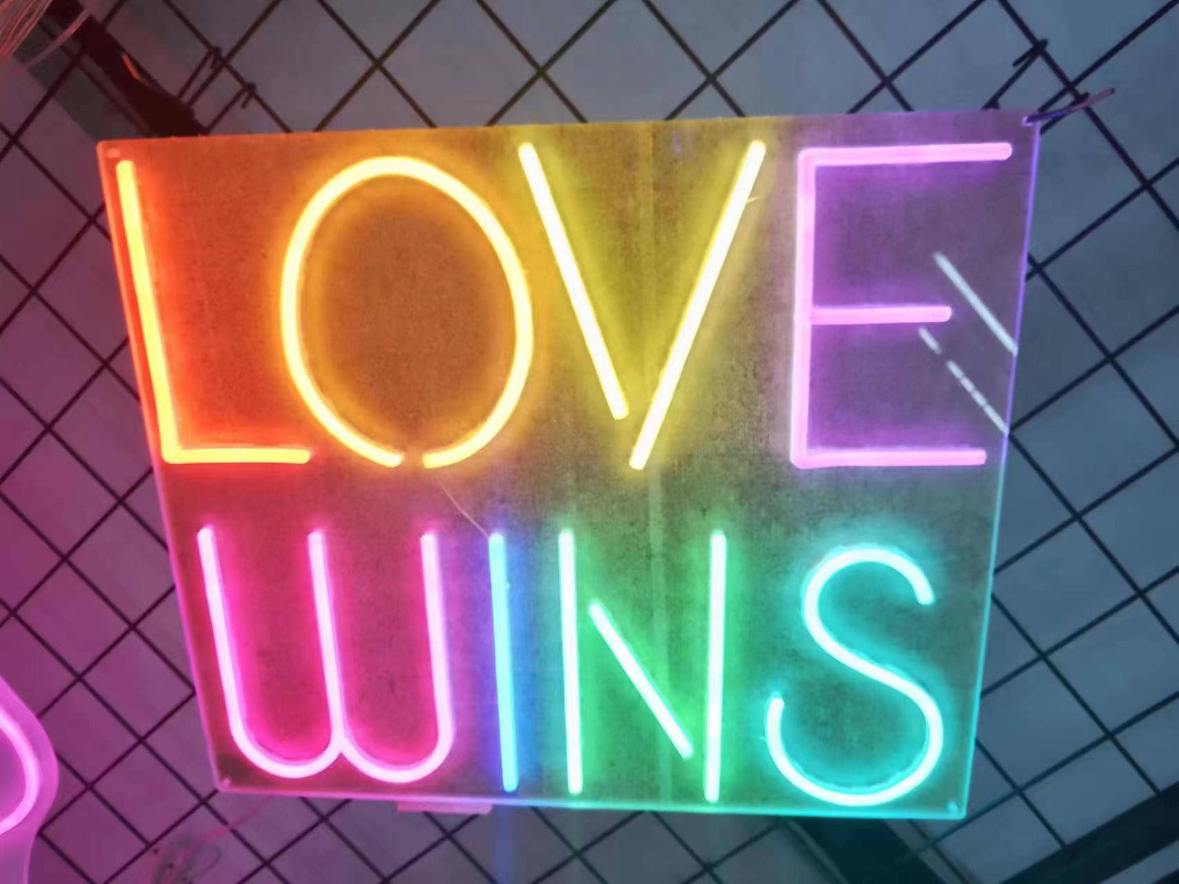 Love Wins Neon Sign, LED Acrylic Decor - Etsy