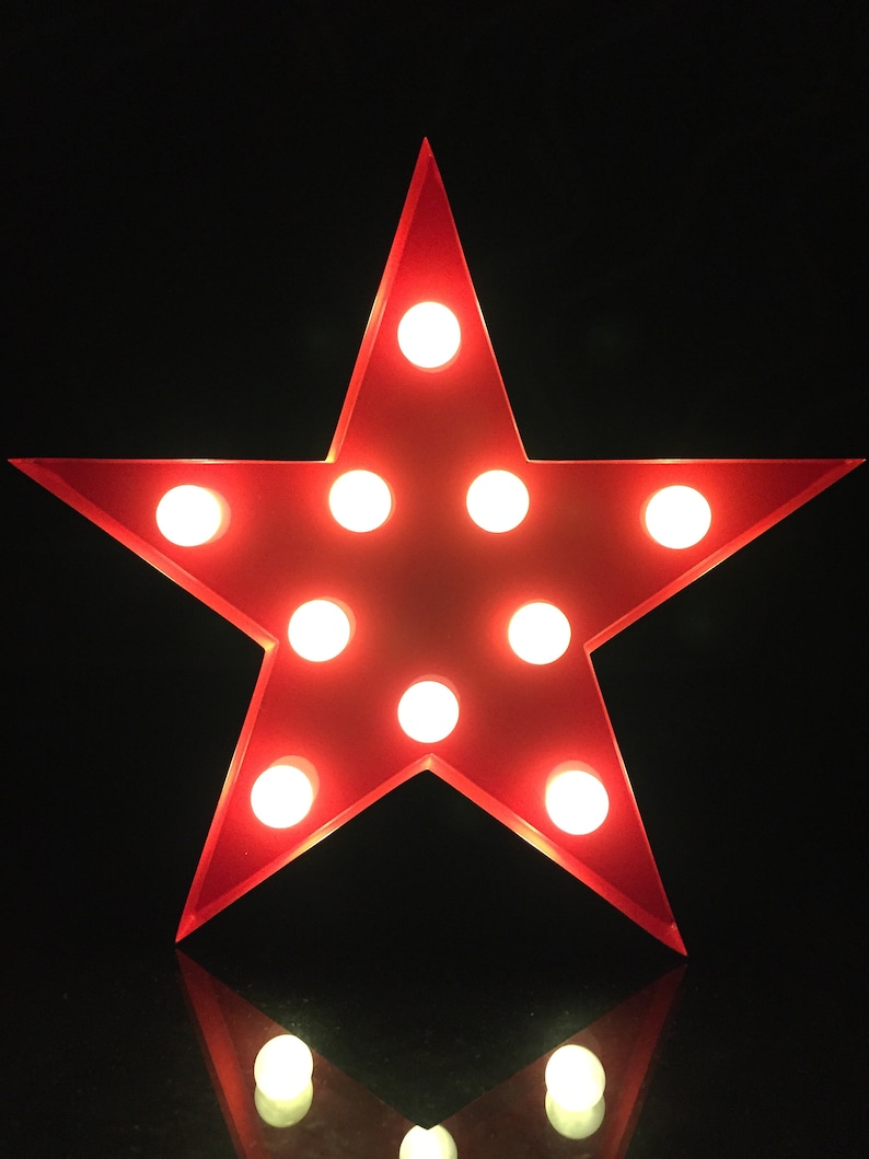 Vintage LED Red Star Marquee Light Marquee Sign Night Light - Etsy