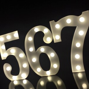 12”metal White No.5 Marquee Letter Marquee Light Light up Number Five ...