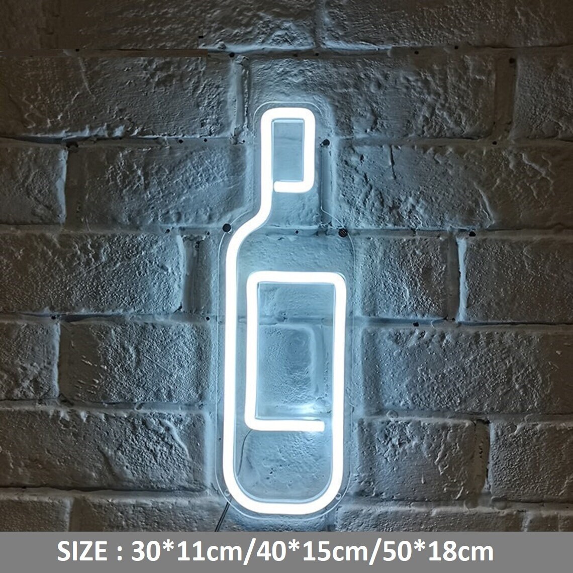 Mini Beer Wine Neon Sign LED Wine Bottle Sign 5V USB Powered Custom Bar ...