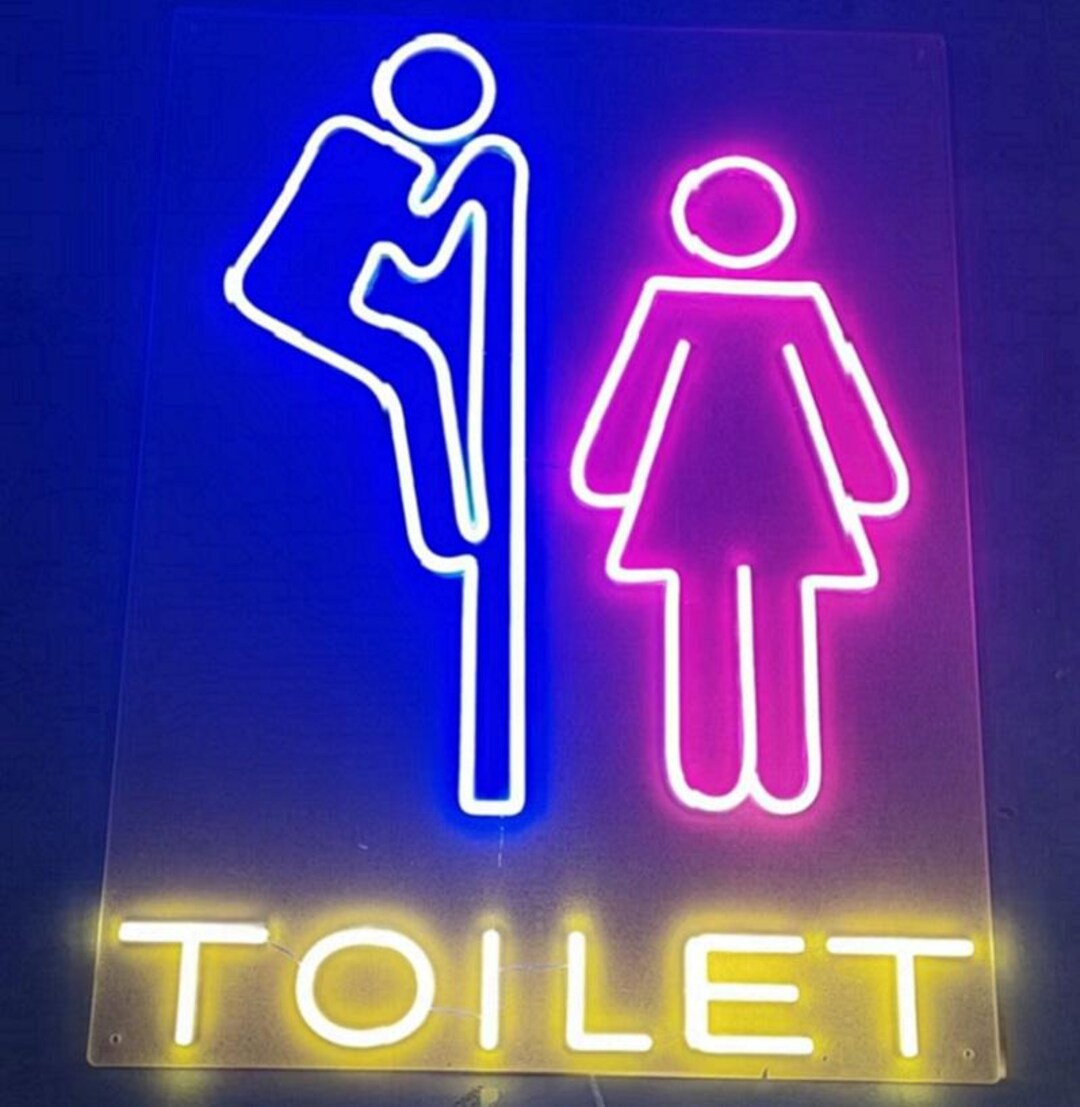 LED Custom WC Toilet Sign Restroom Washroom Neon Decor - Etsy