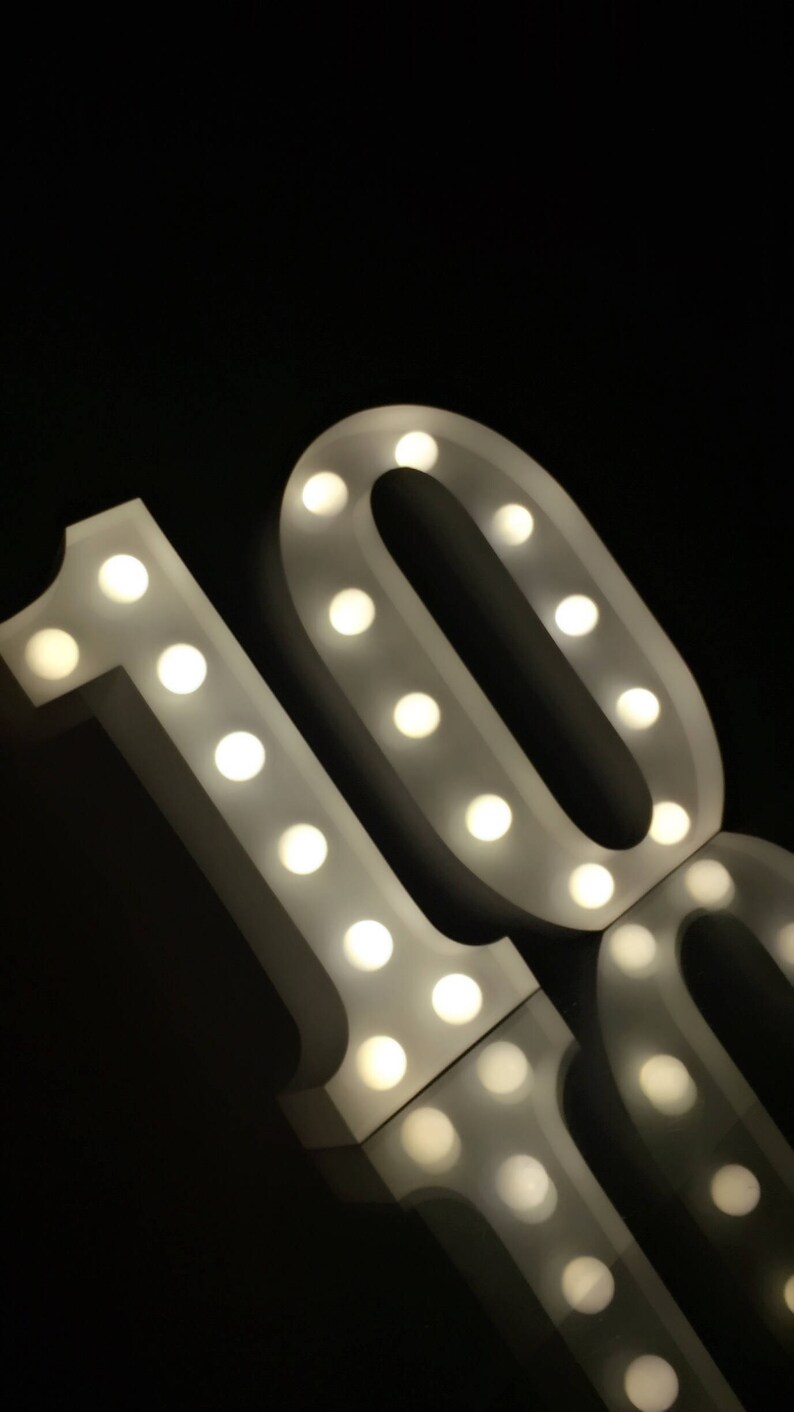 12metal Marquee Number 10-19 Light up Number Marquee - Etsy