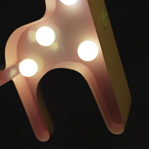 Pink Light up Giraffe Marquee Light Sign Night Light Kids Room Baby ...
