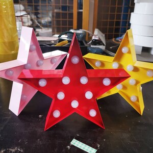 Metal Black Color Light up Sign Star Home Store Table Wall Decor - Etsy