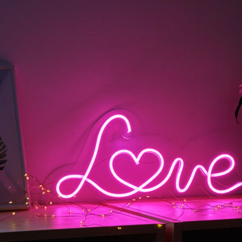 Love Neon Letters Neon Sign With Acrylic Plate Christmas Neon - Etsy