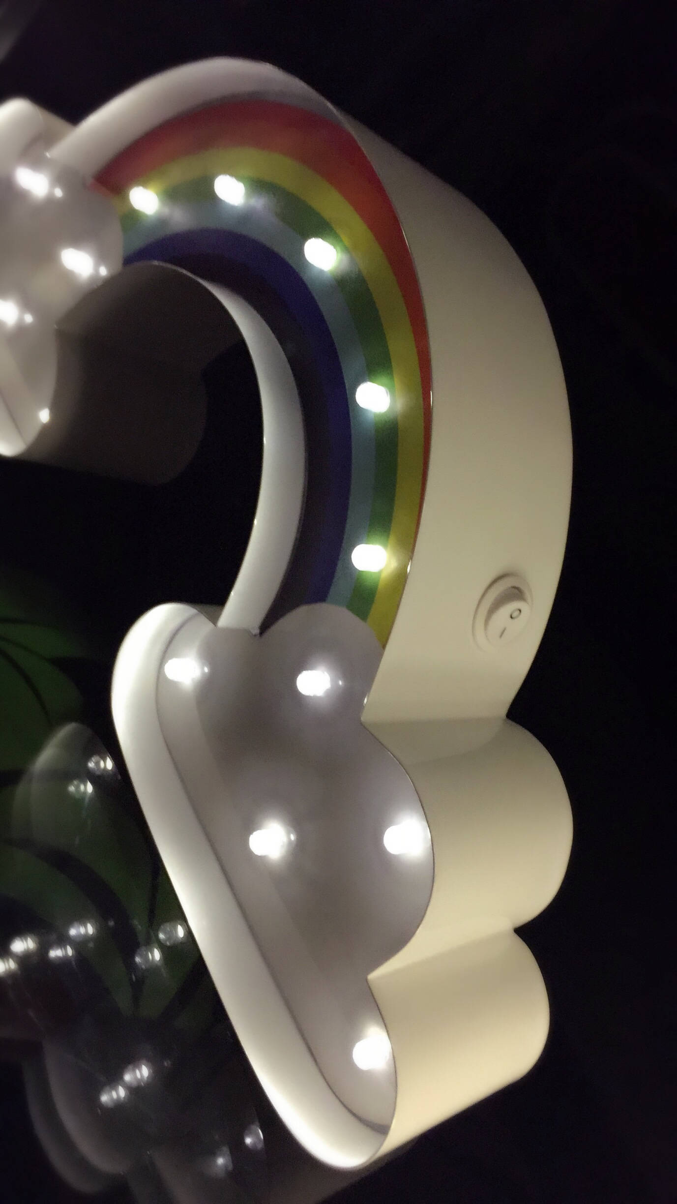 14“ Wide Metal Light up Rainbow Night Light Kids Room Baby Room Wall ...