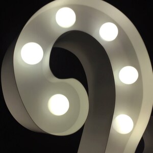 12”metal White No.2 Marquee Letter Marquee Light Light up Number Two ...