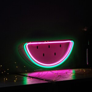 Watermelon Neon Sign Custom Neon Sign Fruit Sign Shop Store Wall Table ...