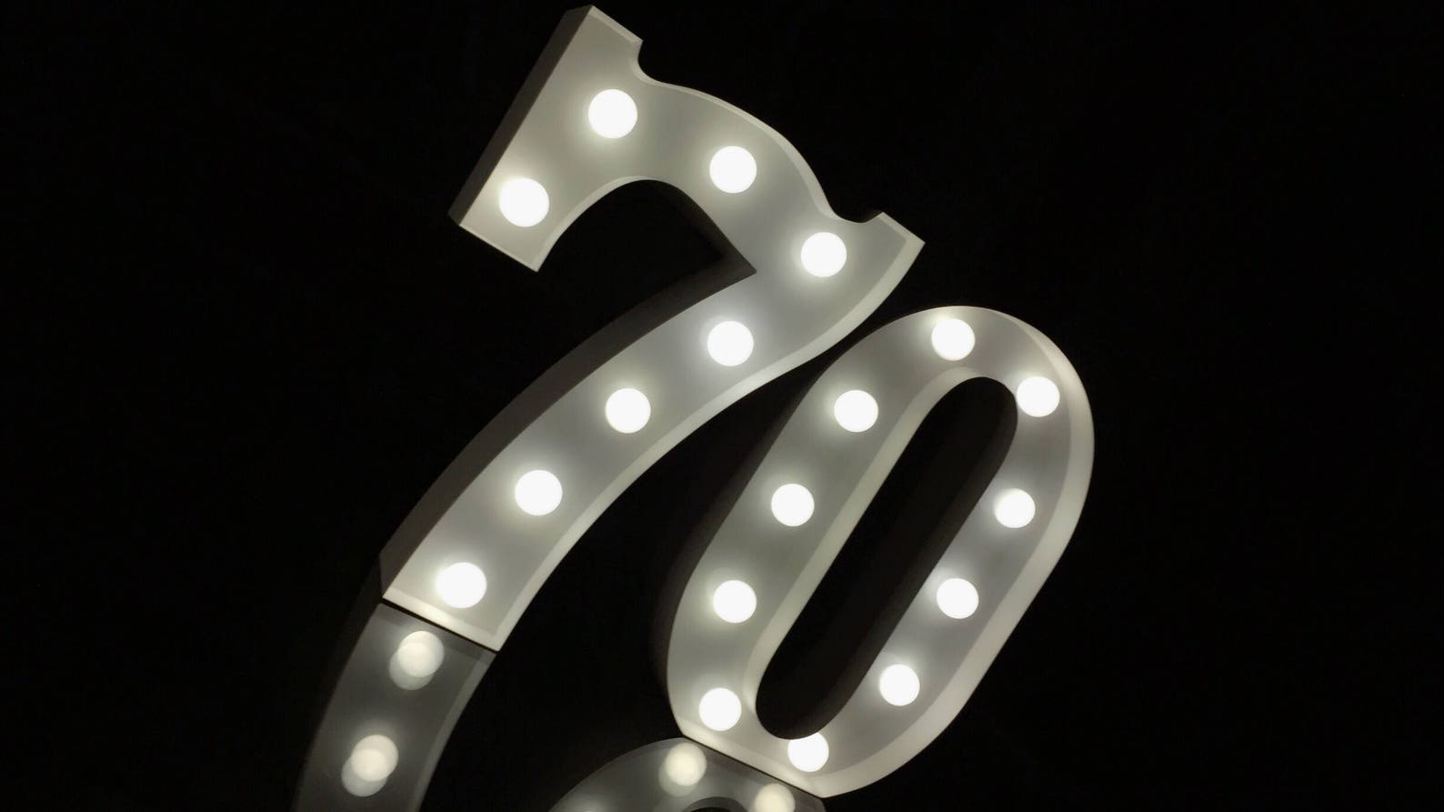 12metal White/black Number 70-79 Light up Number Seventy - Etsy