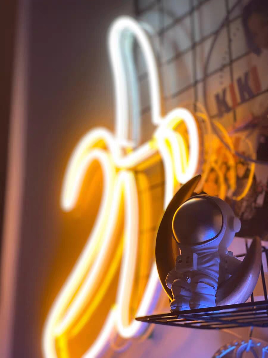 Banana Neon Sign With Acrylic Plate USB Powered Neon Decor Neon Art ...