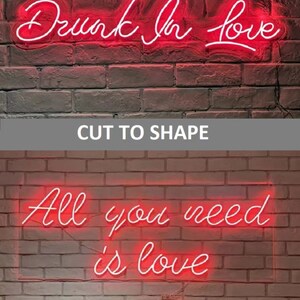 19" Tall Light up Numbers Neon Sign With Acrylic Board Wall Neon Decor ...