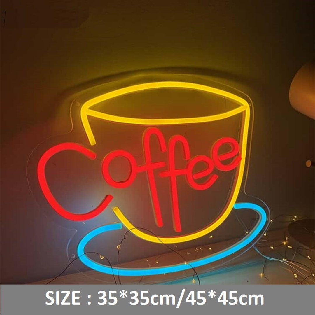 Acrylic Coffee Neon Sign Neon Decor Coffee Shop Store Bar Restaurant ...