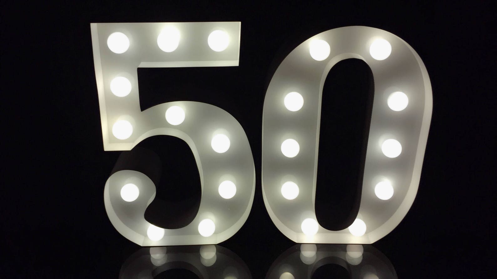 12 Metal Number 50-59 Light up Number Fifty Home Bedroom - Etsy