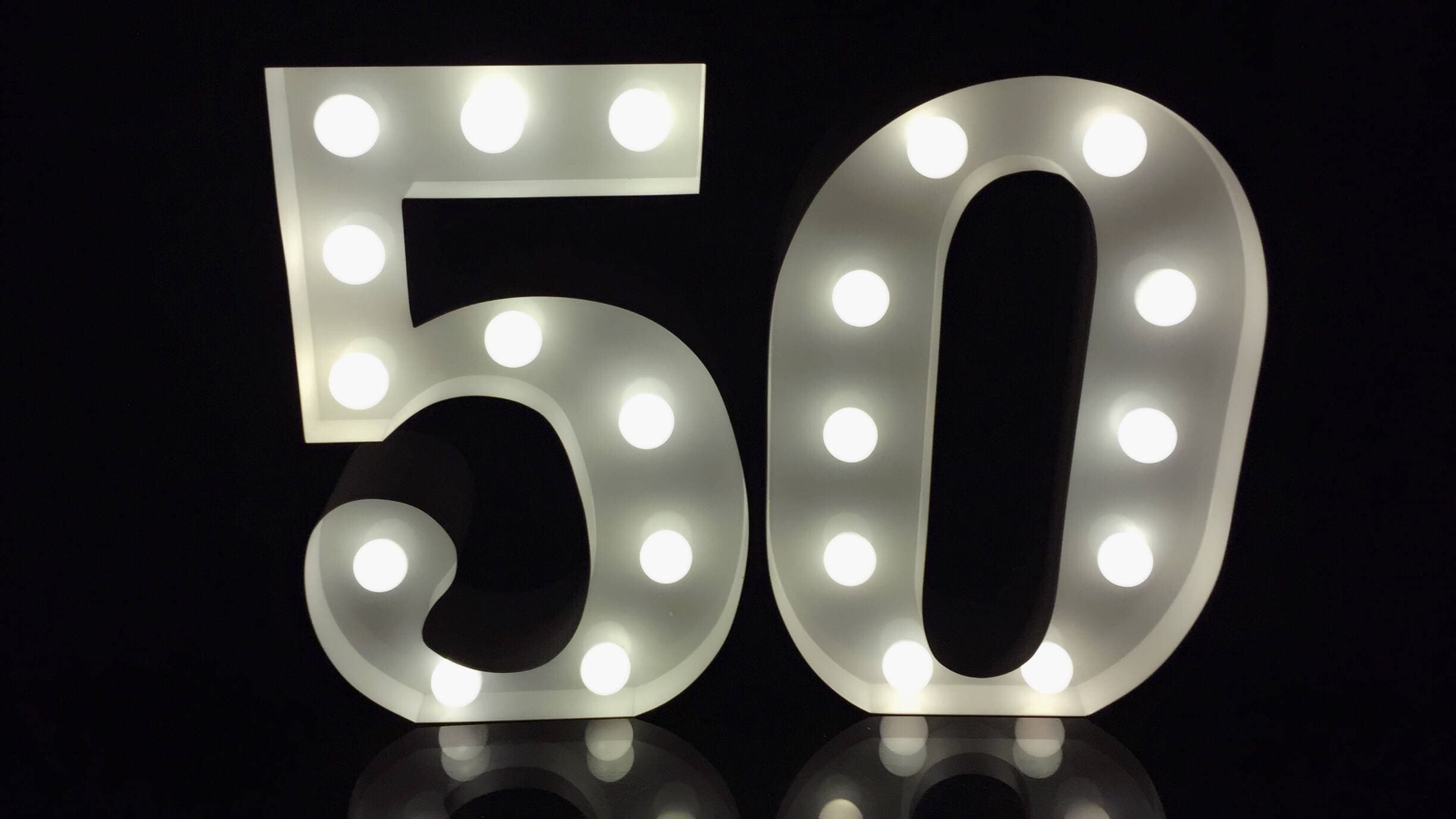 12 Metal Number 50-59 Light up Number Fifty Home Bedroom - Etsy UK