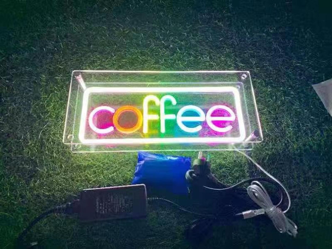 Customized Coffee Shop Neon Sign Neon Letters With Acrylic Board Neon ...