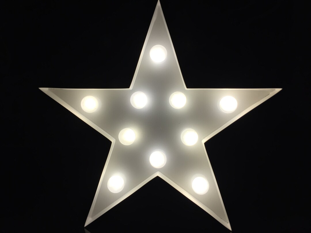 Vintage 12 Inch Light up Star Marquee Light Night Light Kids Children ...